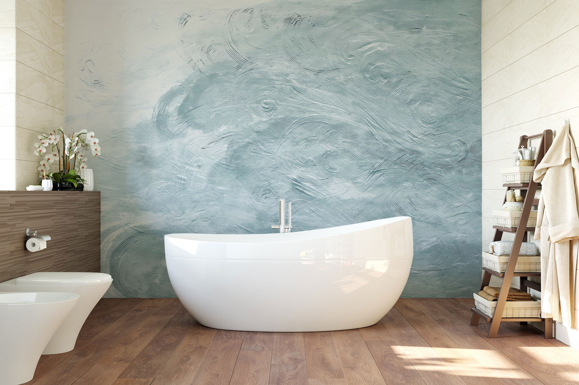 Ocean Mist Blue Ombre Wallpaper Mural: Peel and Stick - Etsy