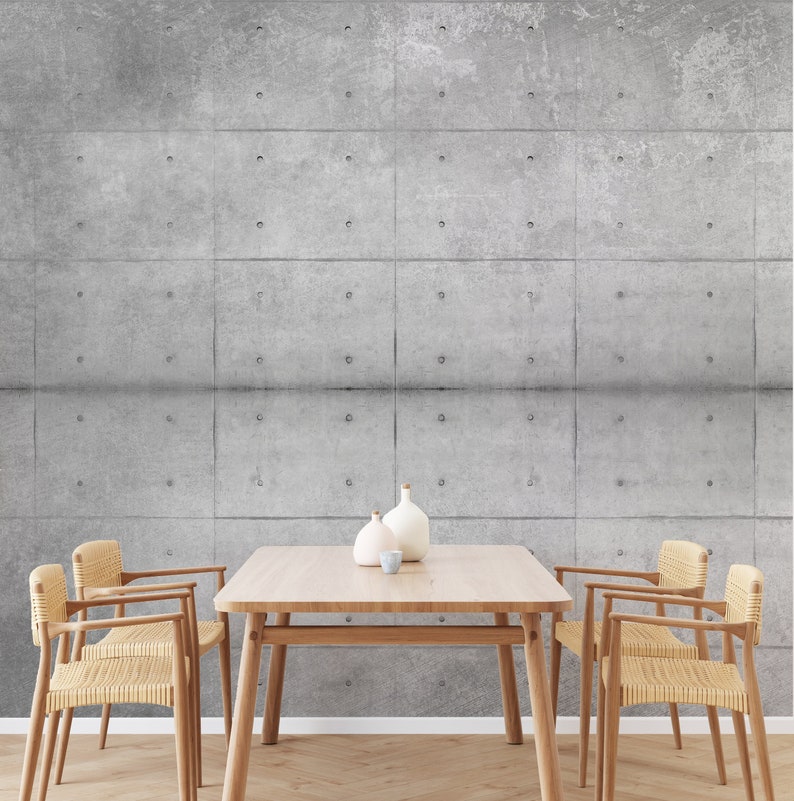 Industrial Concrete Wall Mural: Grey Rustic Texture, Peel and Stick - Etsy