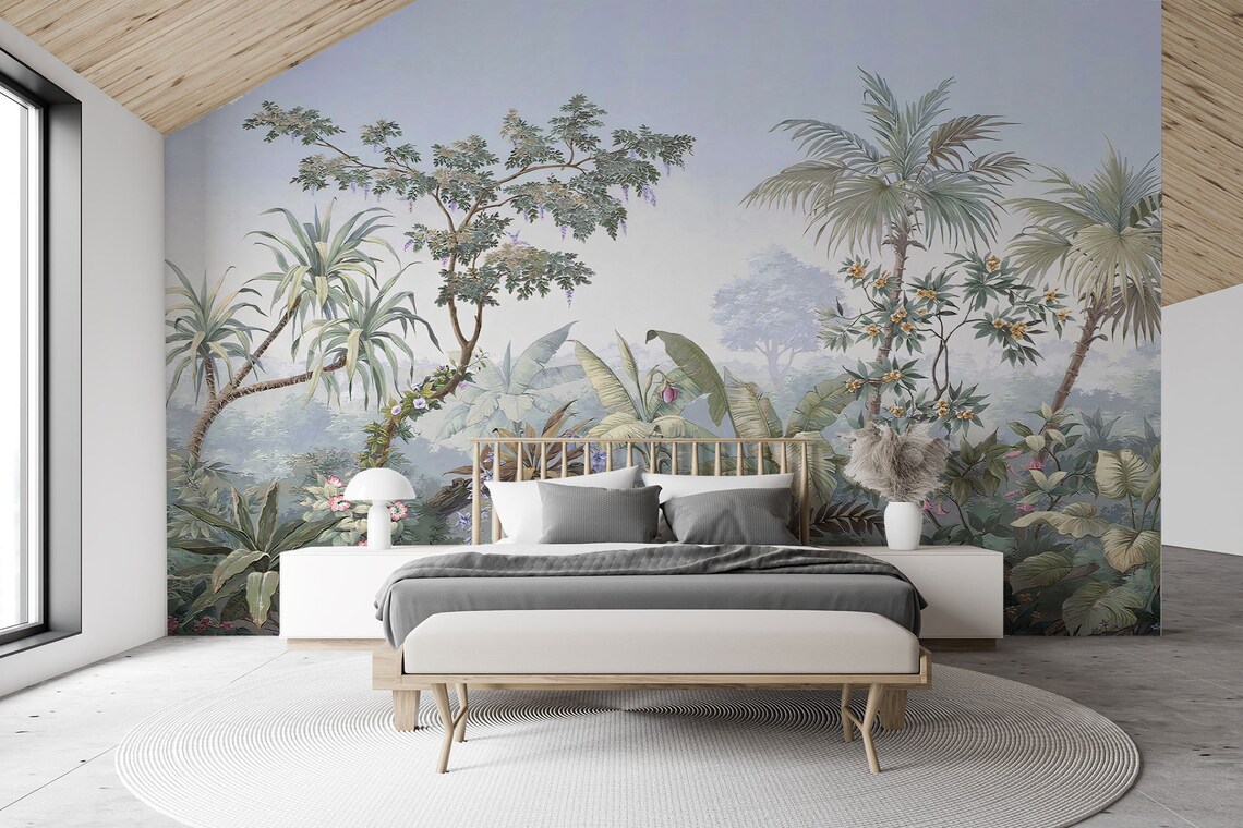 Forest Landscape Rainforest Nature Wallpaper Jungle Wall Mural - Etsy