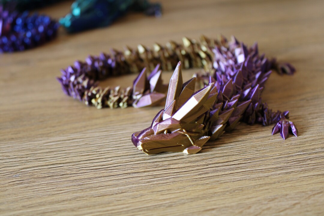 Movable Gemstone Crystal Dragon 3D Printing Articulated Dragon Gift ...