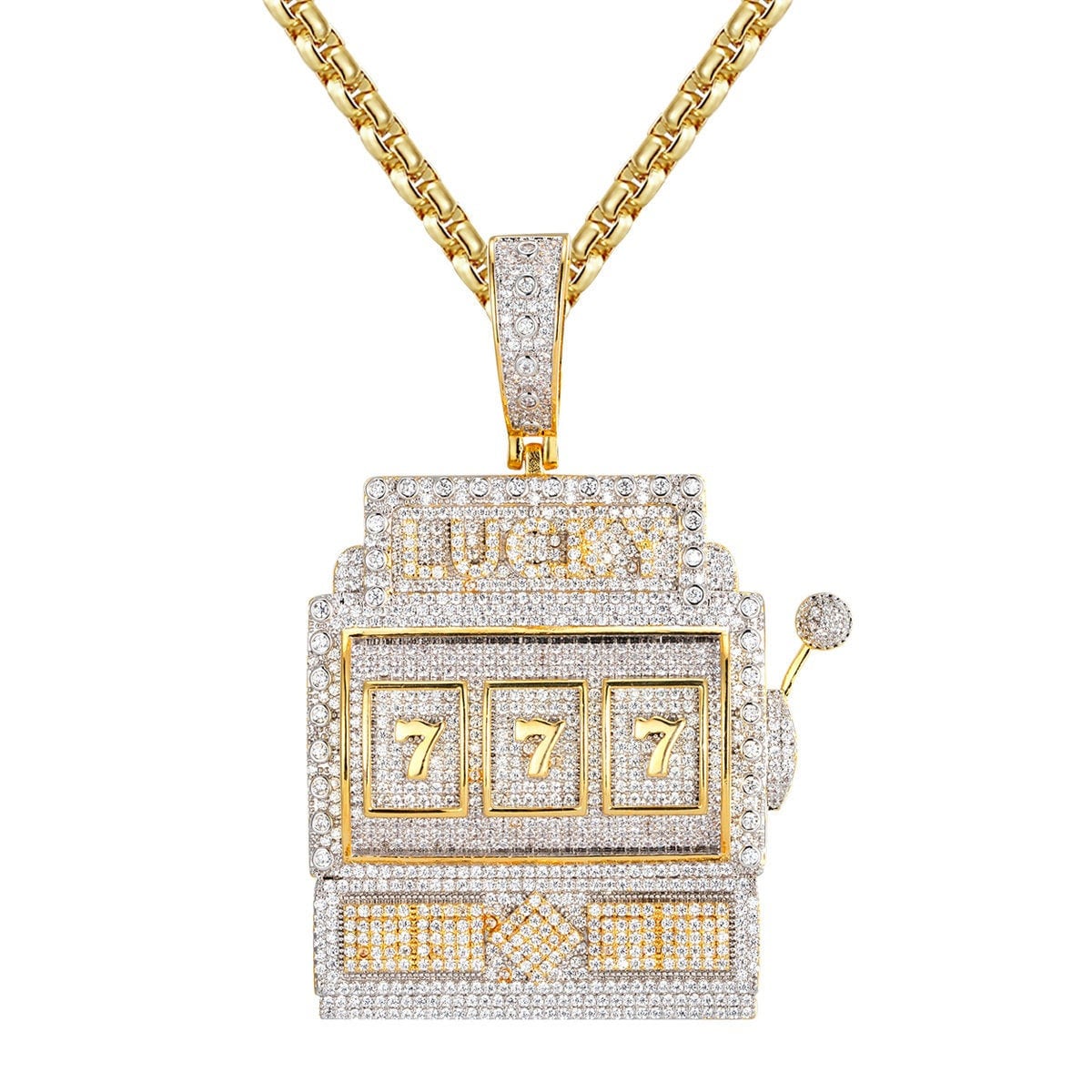 Custom Lucky 777 Casino Slot Machine Jackpot Gambling 14K Gold | Etsy