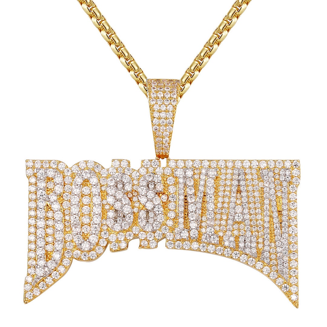 Mens Bossman Rich Double Layer Gold Tone Hip Hop Pendant Chain - Etsy