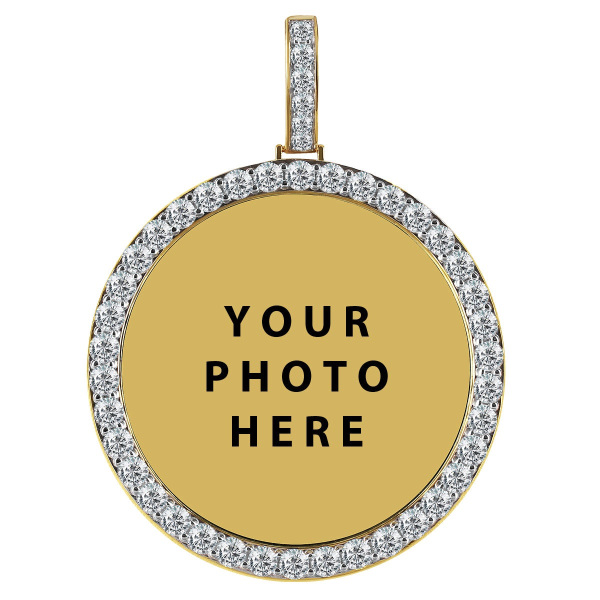 Custom Photo Medallion Round Picture Pendant Sterling Silver - Etsy