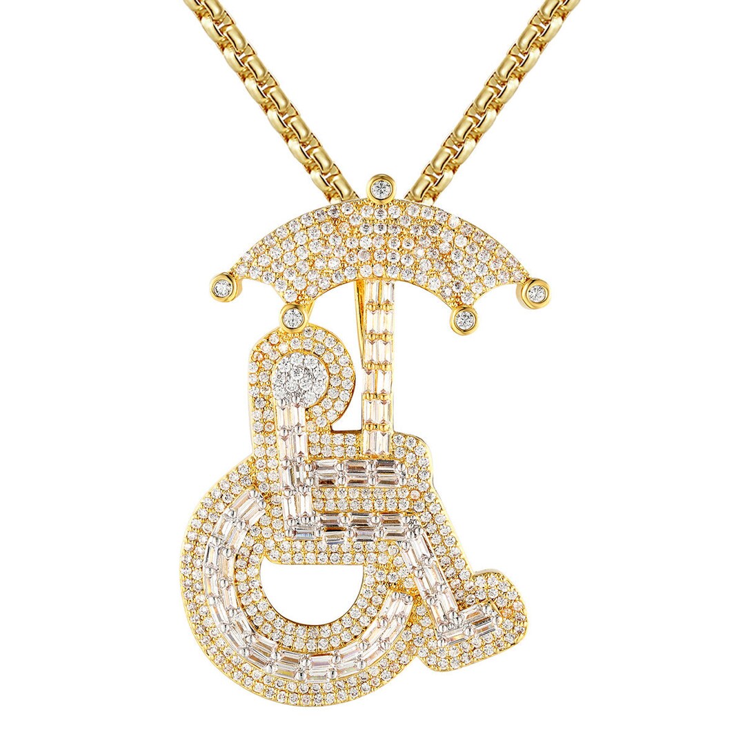 Handicap Sign Umbrella Baguette Icy Rapper Style Pendant Custom Style ...