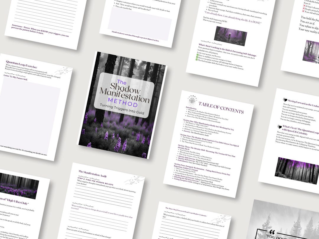 The Shadow Manifestation Workbook PLR, Shadow Work Guide, Manifestation ...