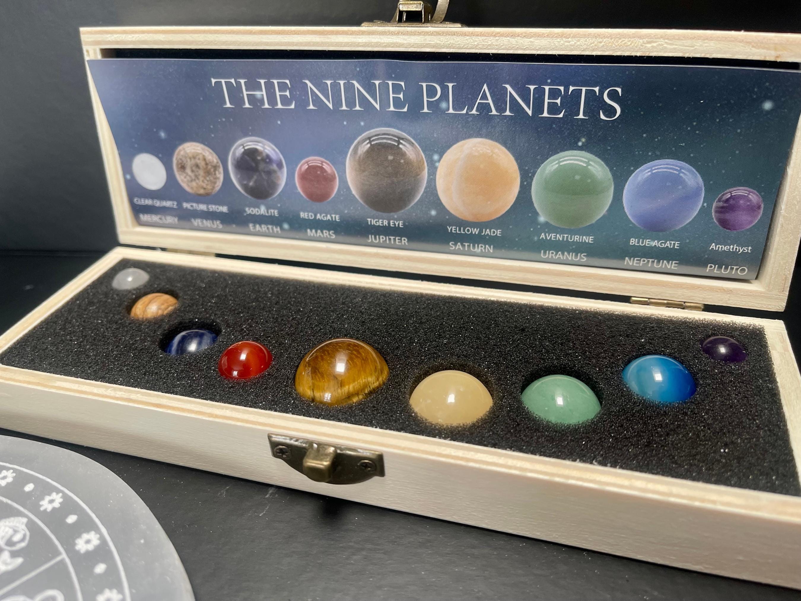 Planetary Crystal Grid Kit, Astrology Crystal Grid, Zodiac Wheel ...