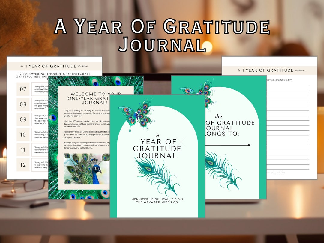 Year of Gratitude Journal, 365 Prompts - Etsy