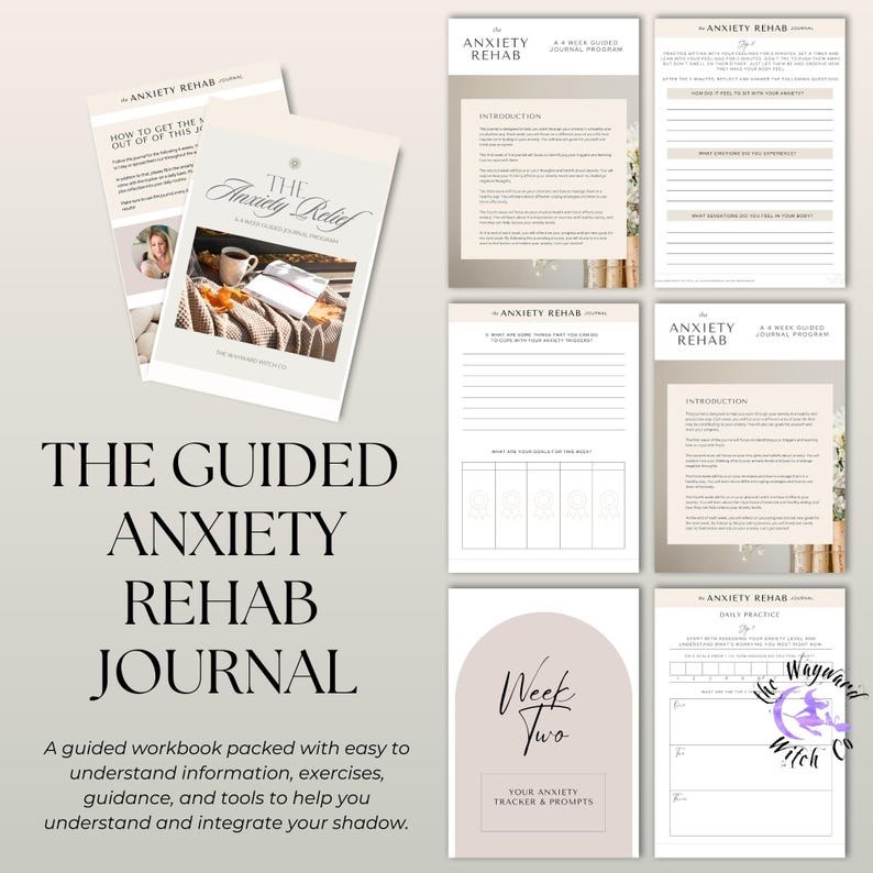 Anxiety Relief Journal, Anxiety Journal, Guided Journal, Mindfulness ...