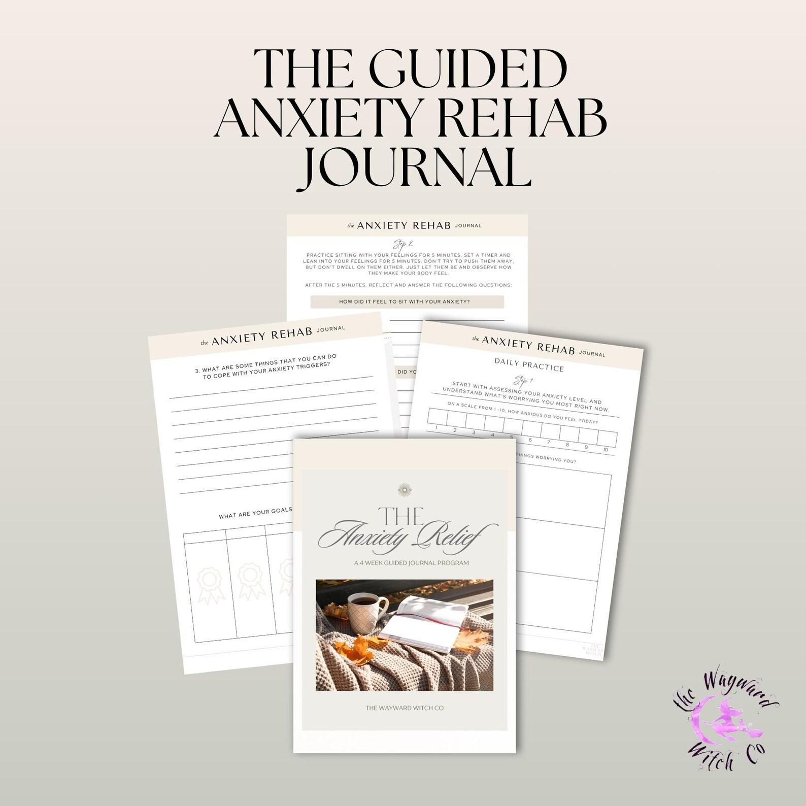 Anxiety Relief Journal, Anxiety Journal, Guided Journal, Mindfulness ...