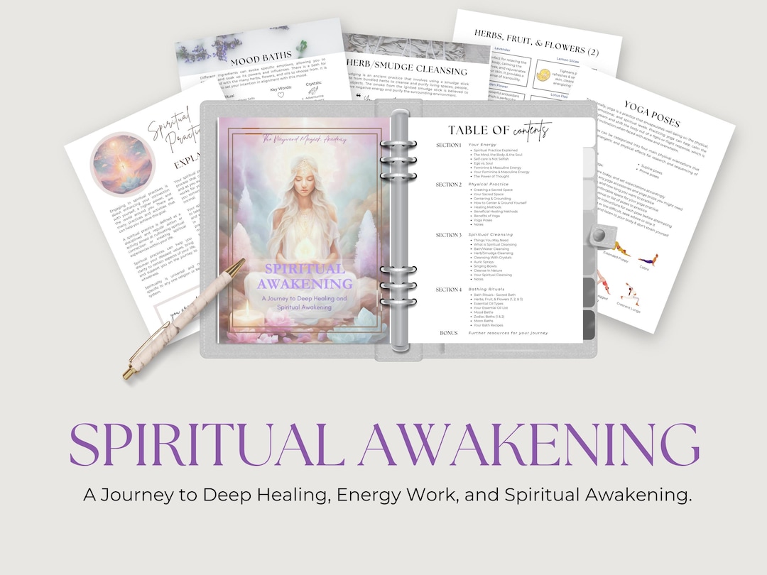 Spiritual Awakening Workbook, Self-care & Healing Guide (PDF) - Etsy