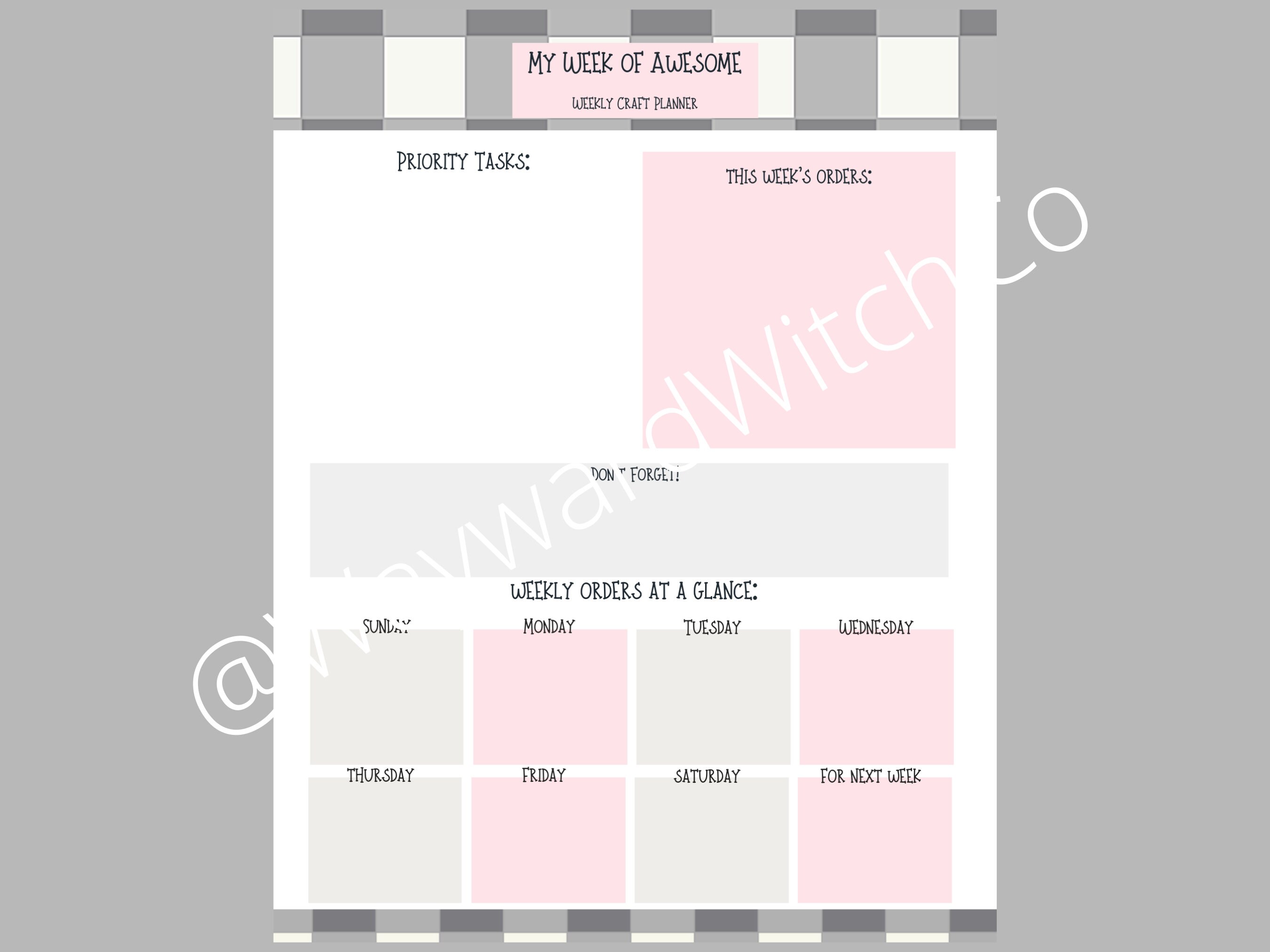 Craft Planner Crafting Planner Handmade Business Planner - Etsy