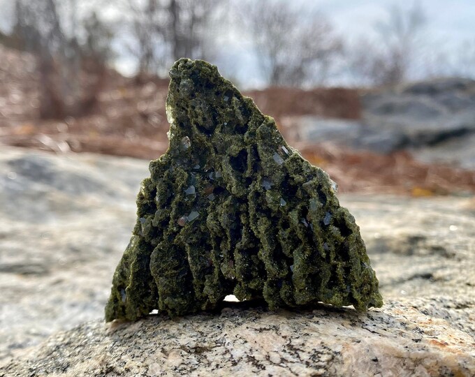 Forest Green Epidote and Quartz - Etsy