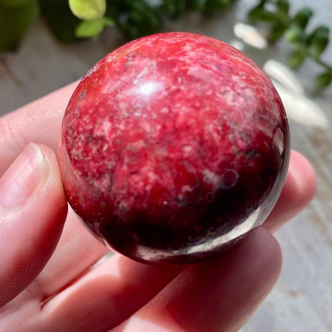 Beautiful Rare Deep Red Thulite Sphere - Etsy