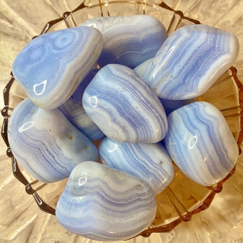 Blue Tumbled Stones - Etsy