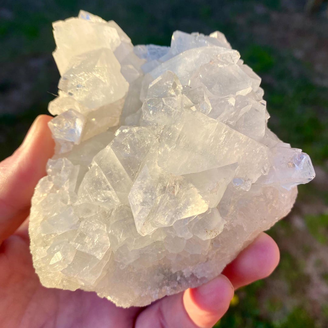 Gemmy High Grade Diamond Apophyllite, Apophyllite Cluster AAA ...