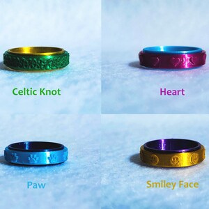 Custom Fidget Ring Spinner Rings Custom Pattern, Color, Stim Ring ...