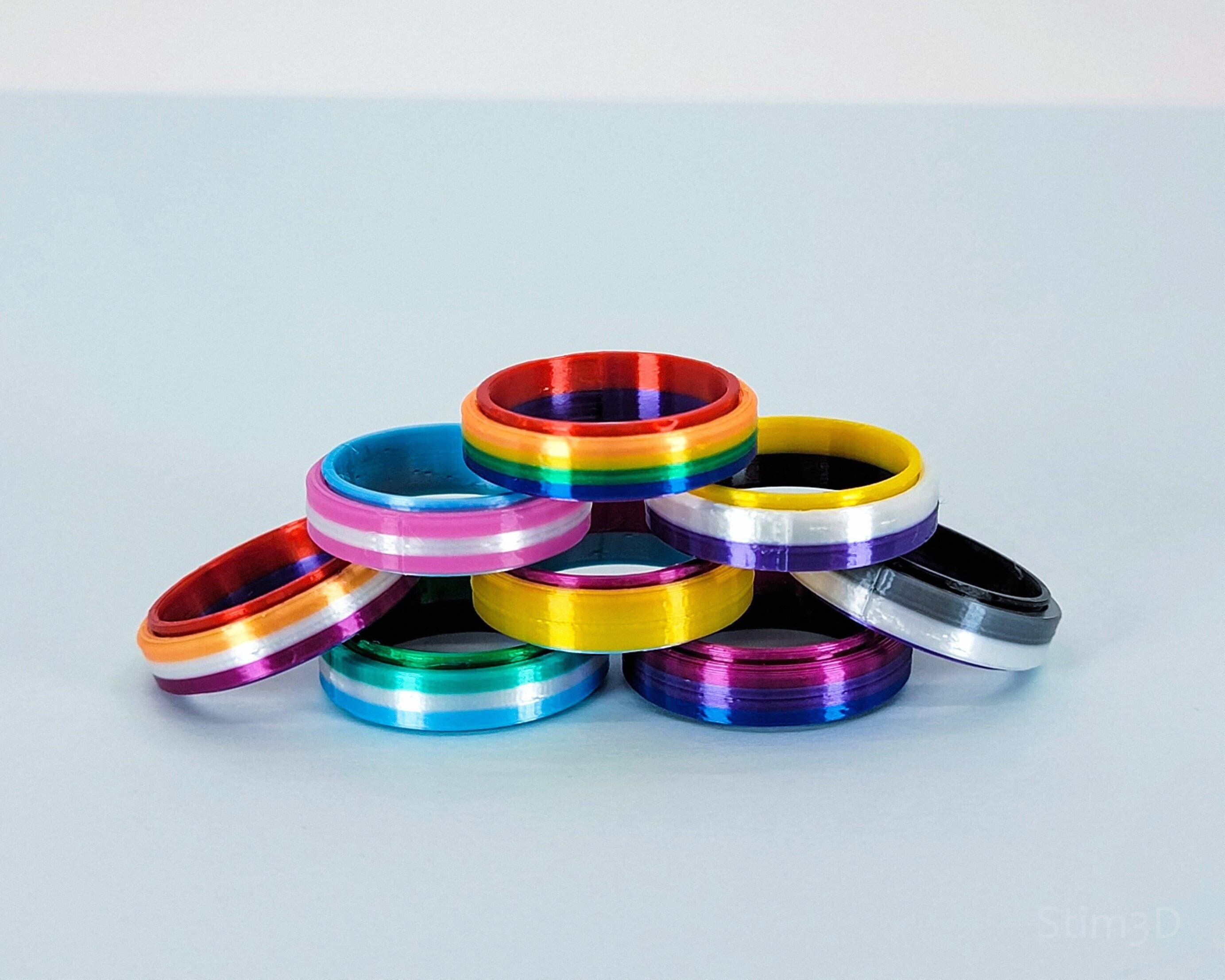 LGBTQ Fidget Rings Pride Flag Fidget Rings Pride Month - Etsy Canada