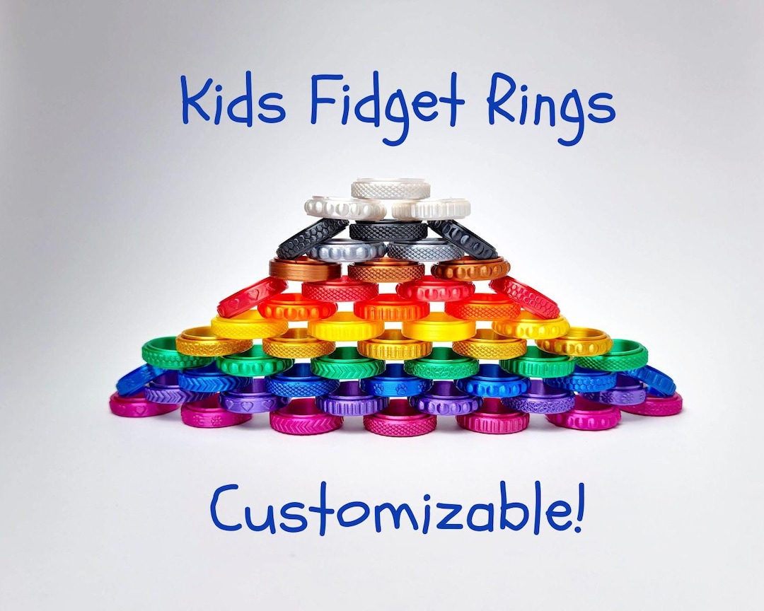 Custom Spinner Ring for Kids, Custom Color Fidget Ring, Stim Ring ...