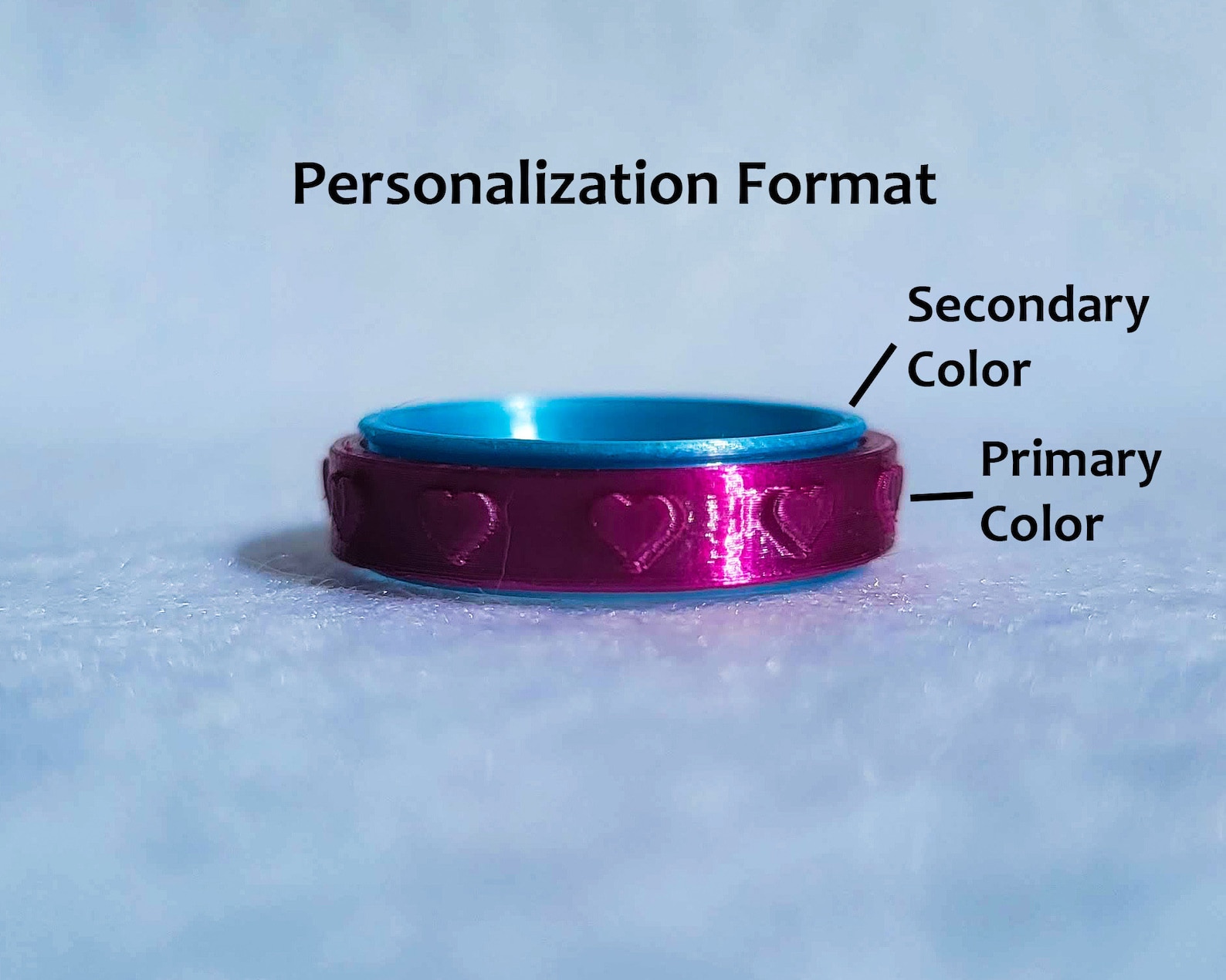 Custom Fidget Ring Spinner Rings Custom Pattern Color Stim - Etsy