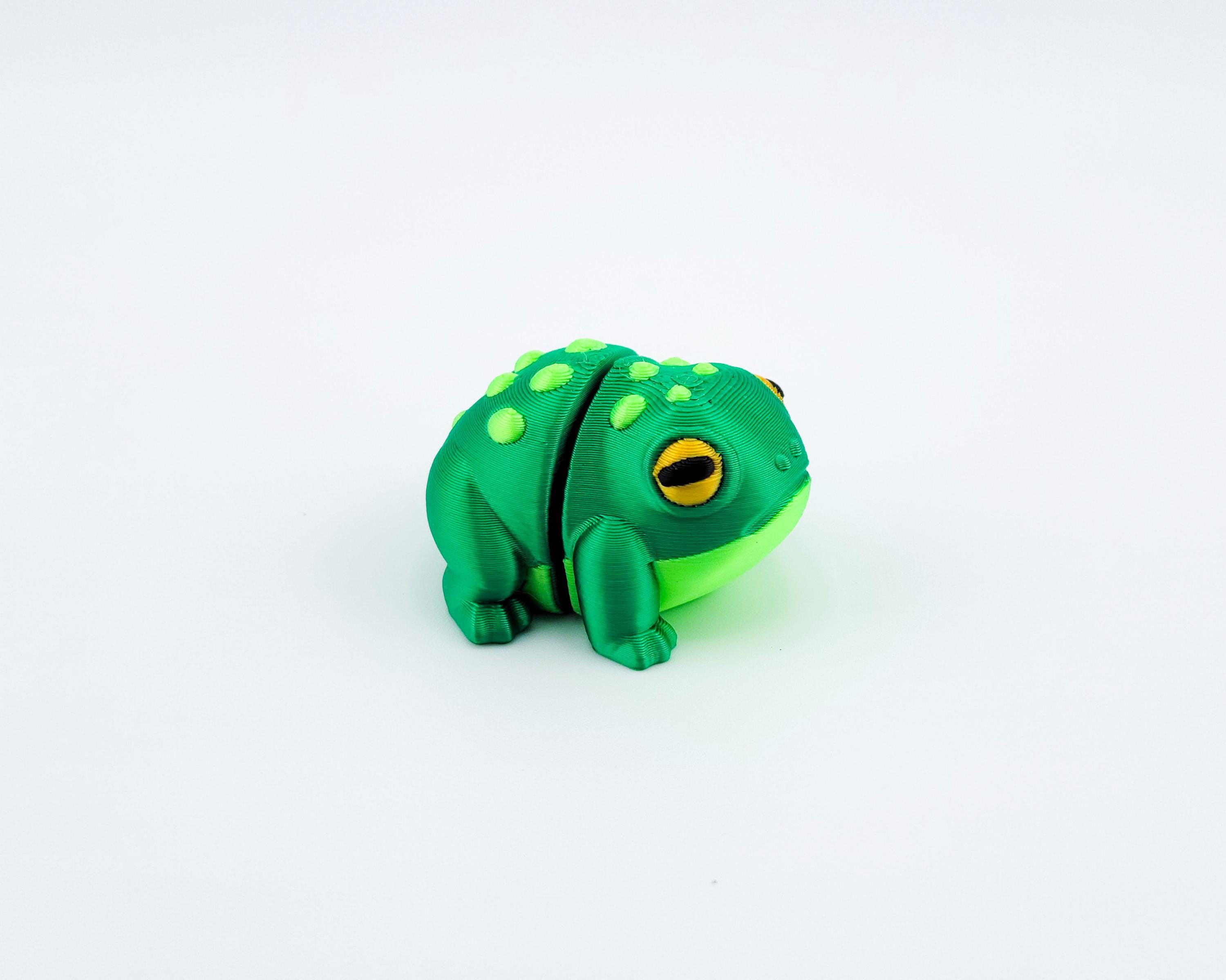 Tiny Toad, 3D Printed, Fidget Frog, Desk Fidget Toy, Flexible Frog ...