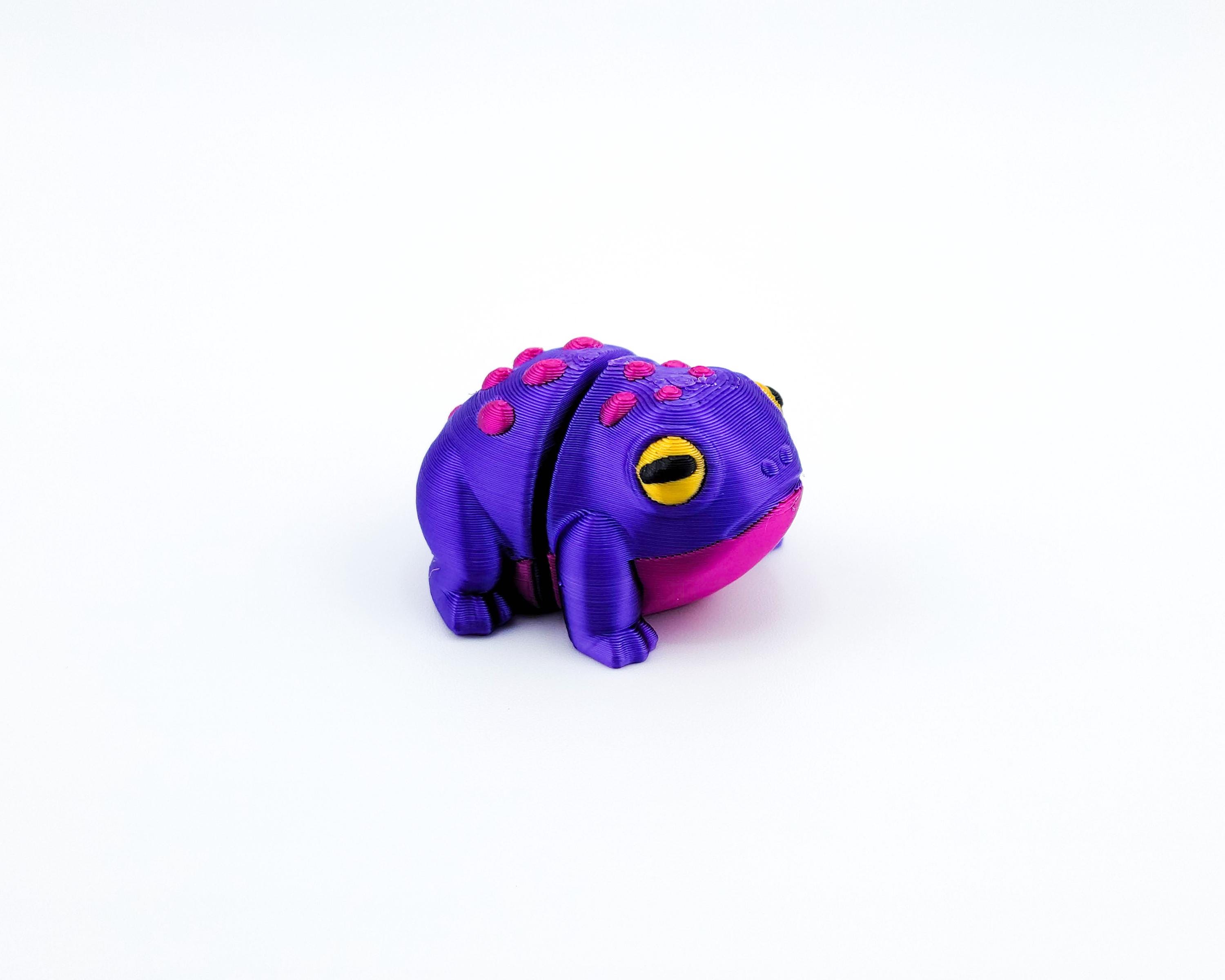 Tiny Toad, 3D Printed, Fidget Frog, Desk Fidget Toy, Flexible Frog ...