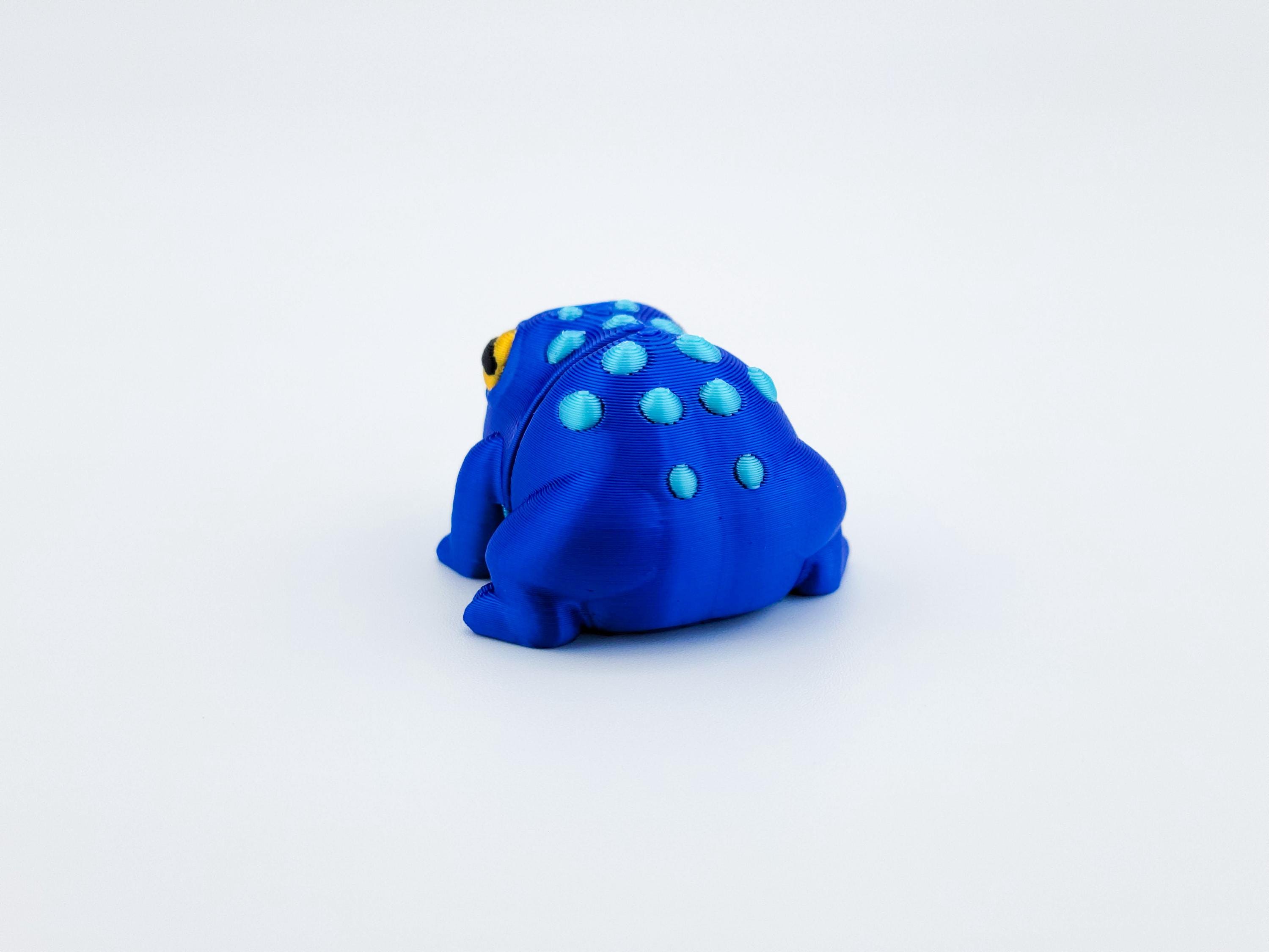 Tiny Toad, 3D Printed, Fidget Frog, Desk Fidget Toy, Flexible Frog ...