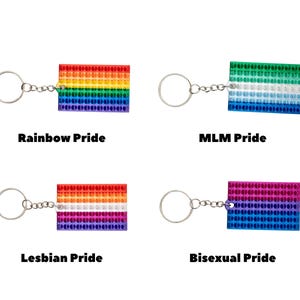Spiky Pride Flag Pain Stim Keychains, LGBTQ Sensory Fidgets, Gay Pride ...