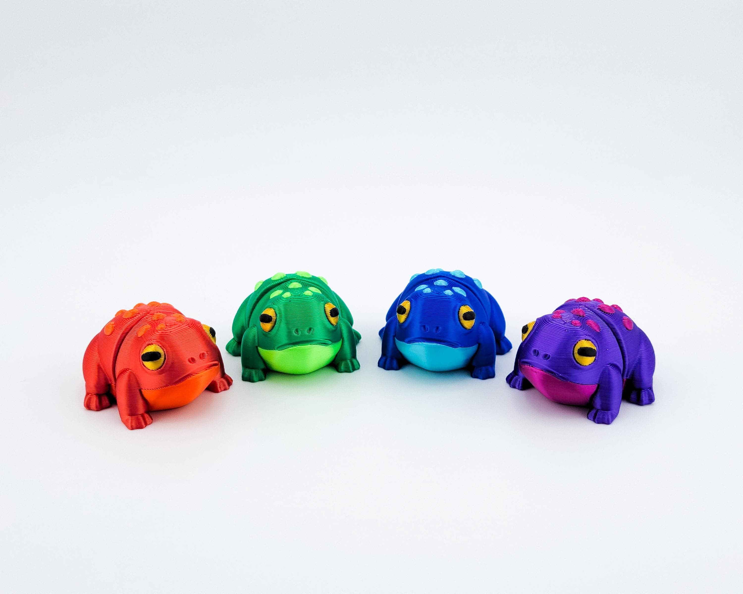 Tiny Toad, 3D Printed, Fidget Frog, Desk Fidget Toy, Flexible Frog ...
