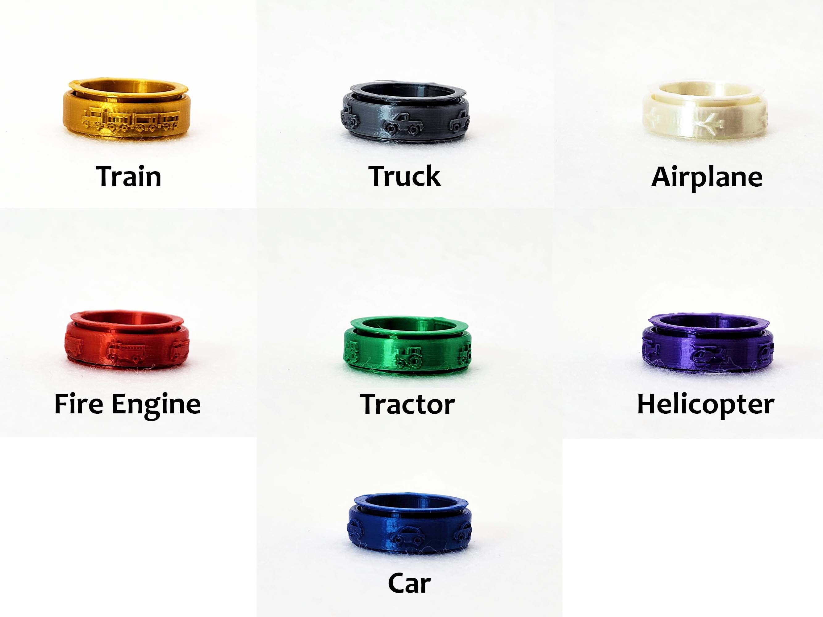 Vehicle Fidget Ring Kids Worry Ring Kid Stim Ring - Etsy