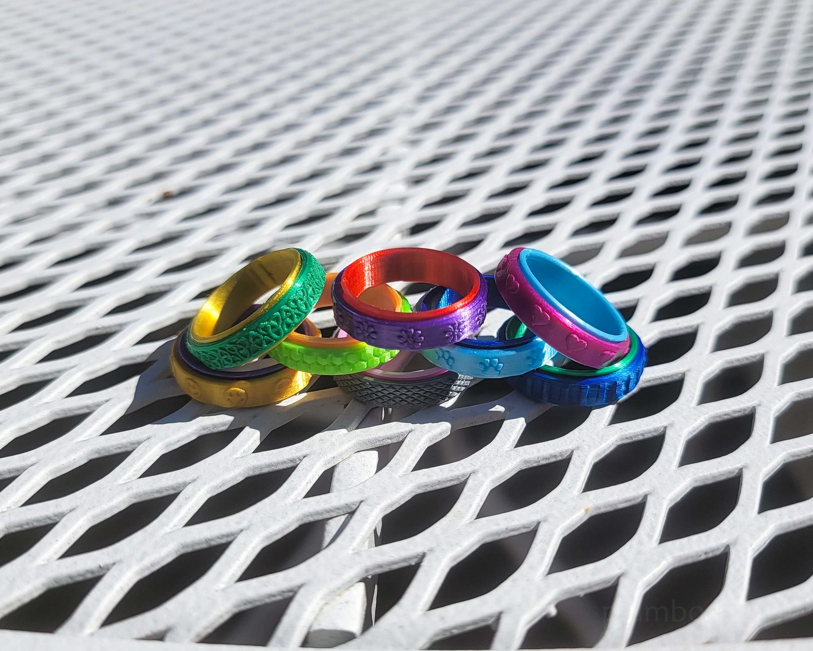 Custom Fidget Ring Spinner Rings Custom Pattern Color Stim - Etsy