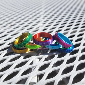 Custom Fidget Ring Spinner Rings Custom Pattern, Color, Stim Ring ...