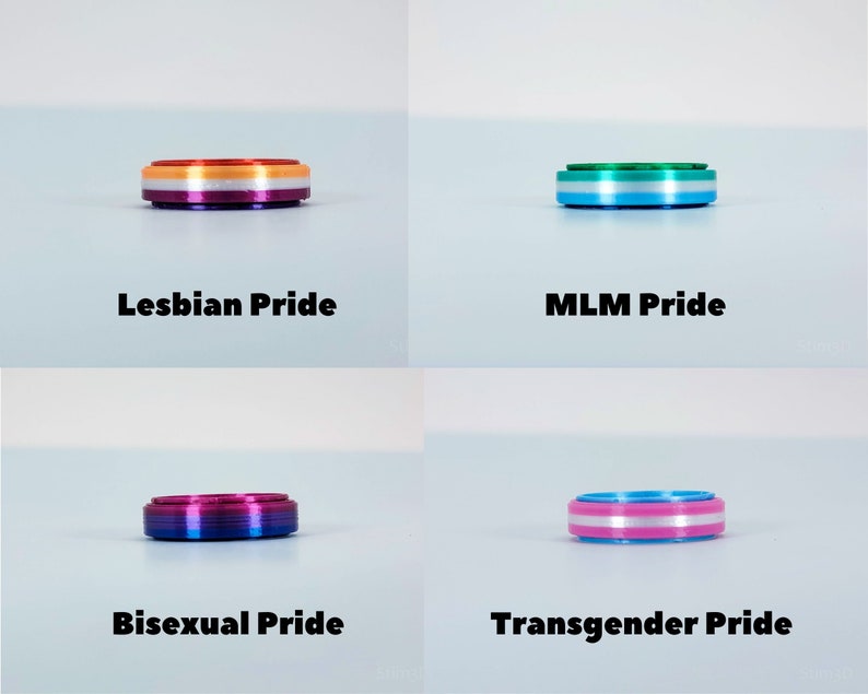 LGBTQ Fidget Rings Pride Flag Fidget Rings Pride Month - Etsy