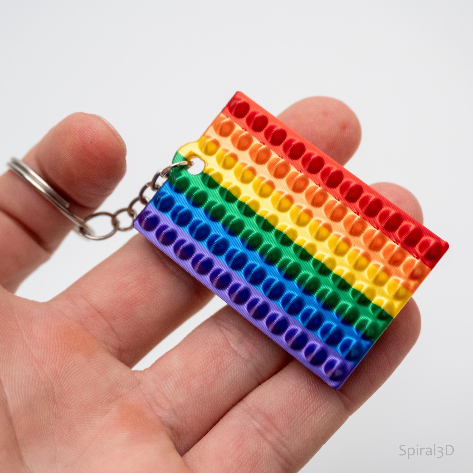 Spiky Pride Flag Pain Stim Keychains, LGBTQ Sensory Fidgets, Gay Pride ...