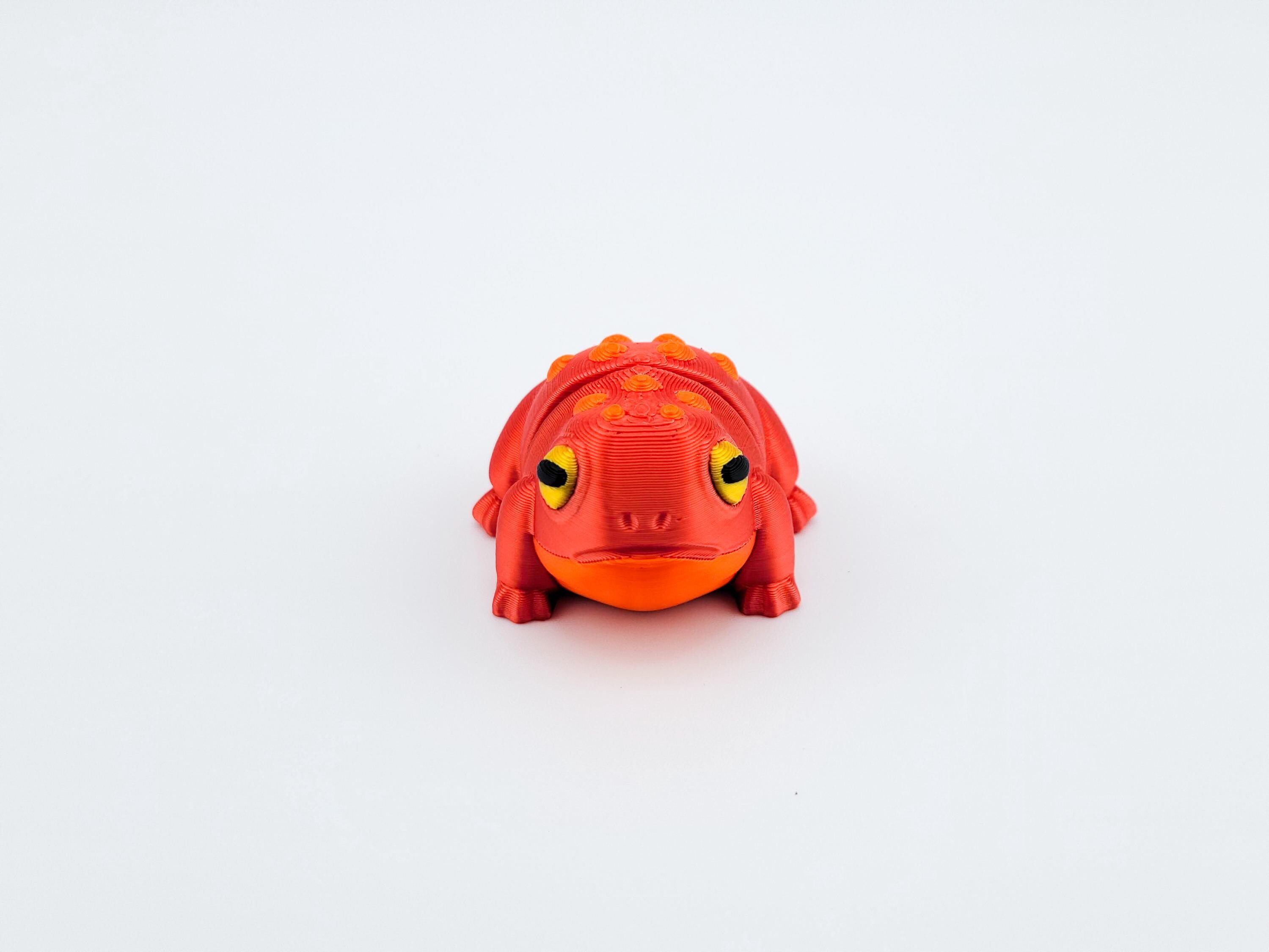 Tiny Toad, 3D Printed, Fidget Frog, Desk Fidget Toy, Flexible Frog ...