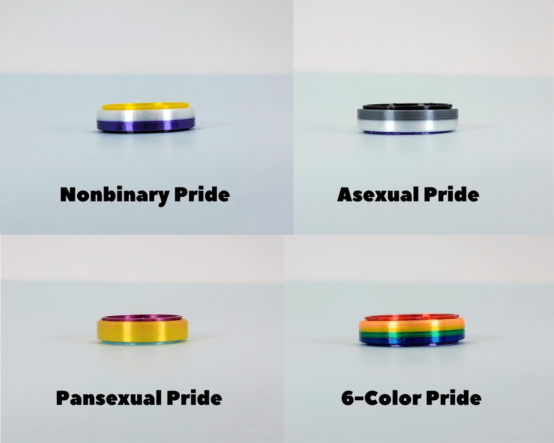 LGBTQ Fidget Rings Pride Flag Fidget Rings Pride Month - Etsy Canada