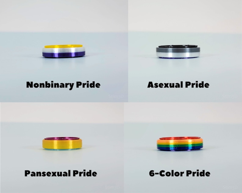 LGBTQ Fidget Rings Pride Flag Fidget Rings Pride Month - Etsy