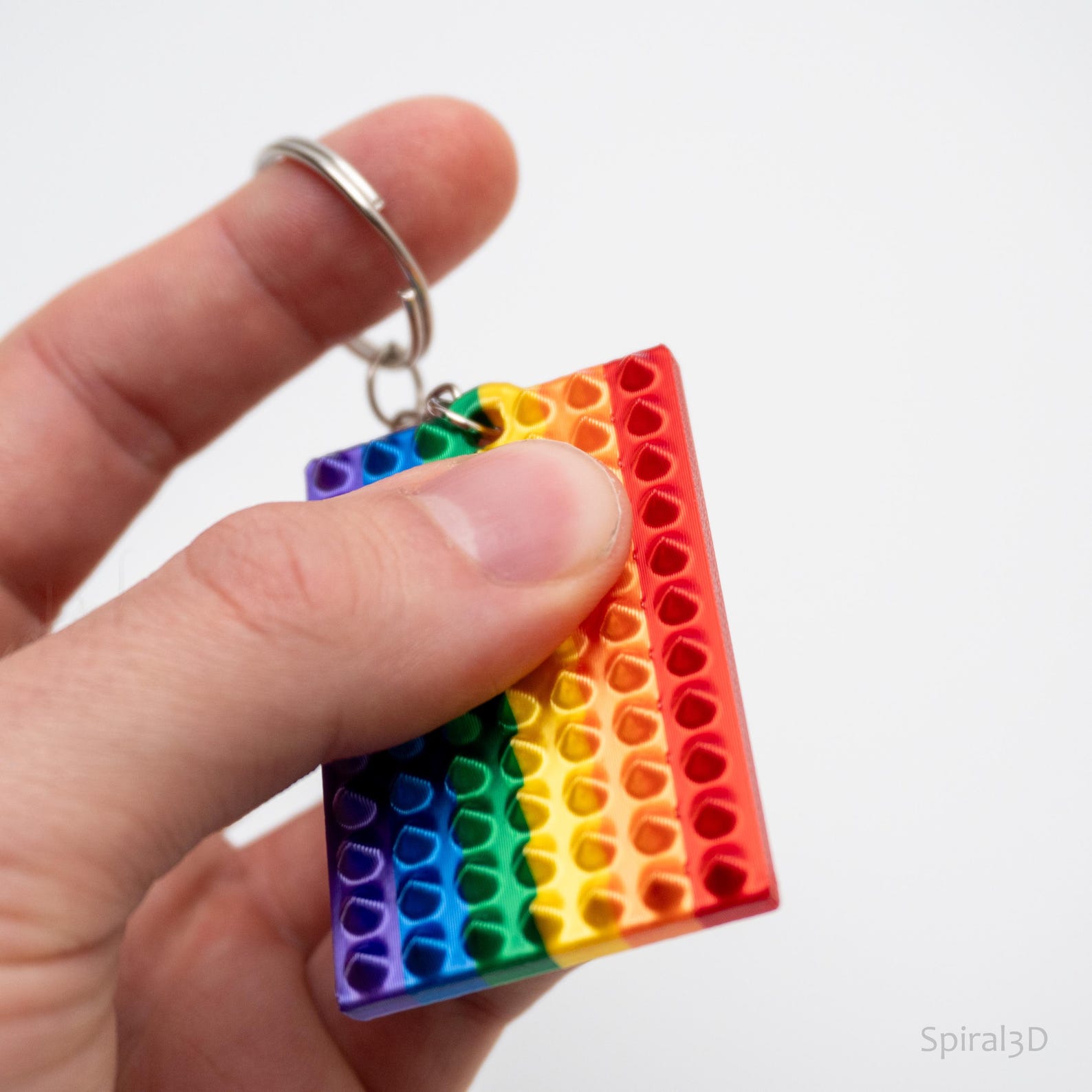 Spiky Pride Flag Pain Stim Keychains, LGBTQ Sensory Fidgets, Gay Pride ...