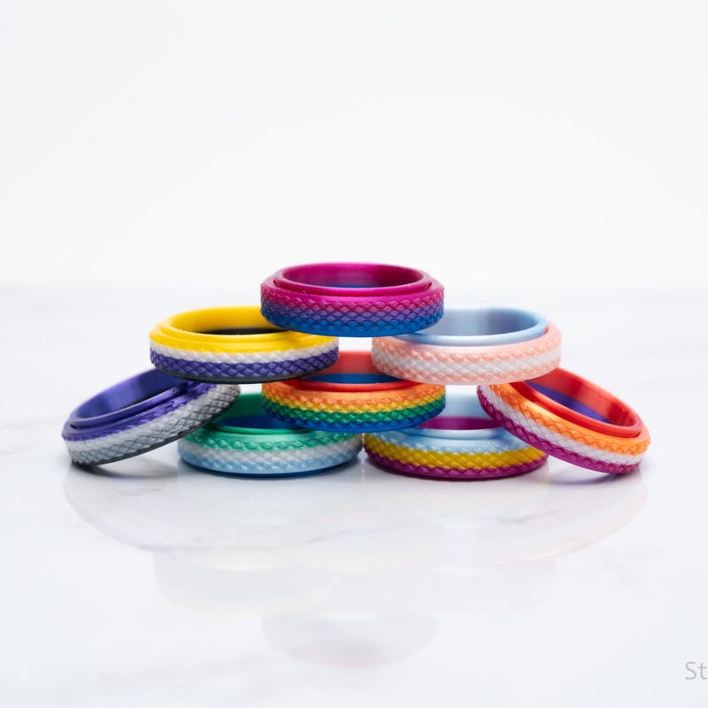 Lgbt Fidget Ring Women - Etsy