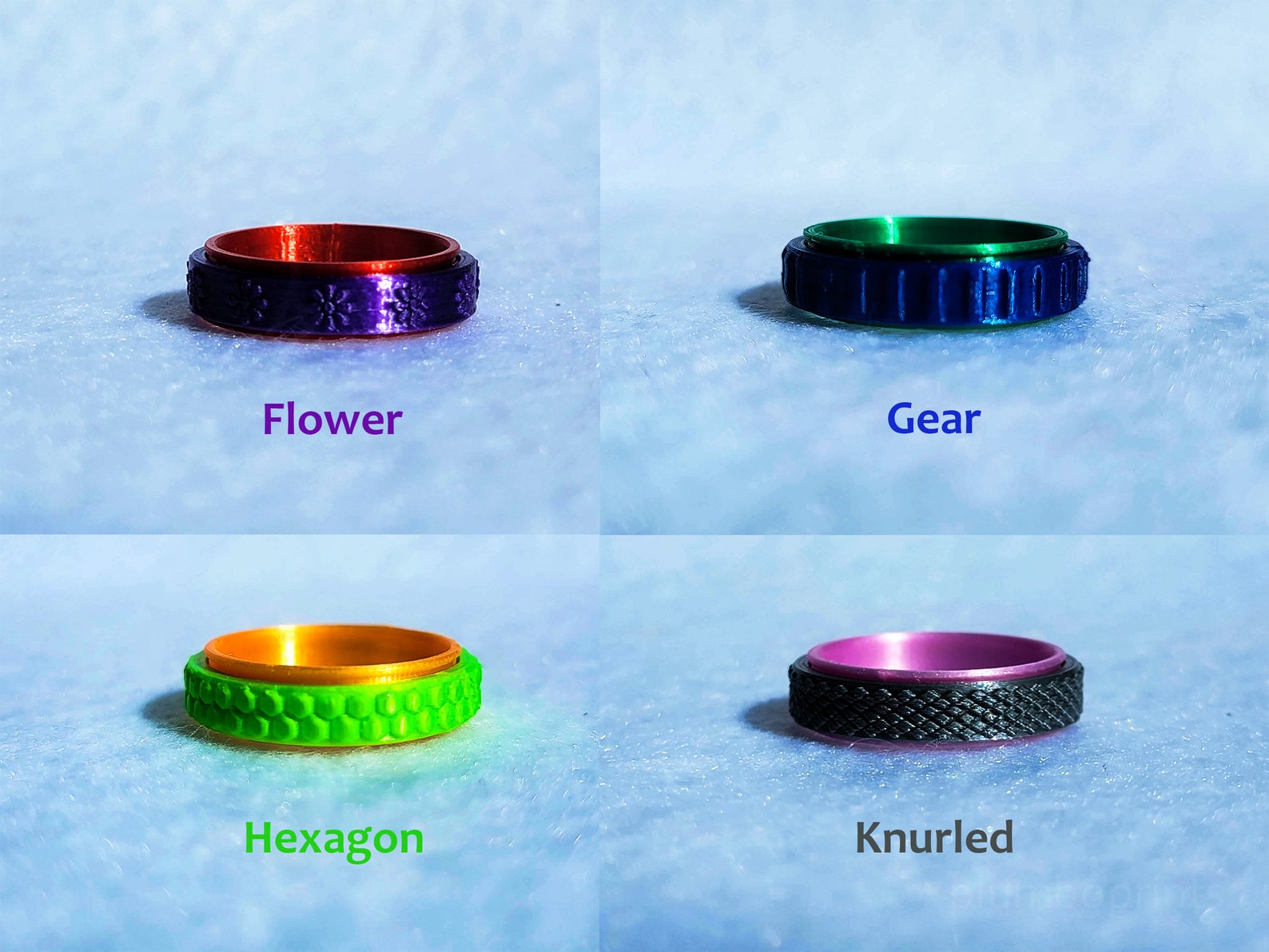 Custom Fidget Ring Spinner Rings Custom Pattern Color Stim - Etsy