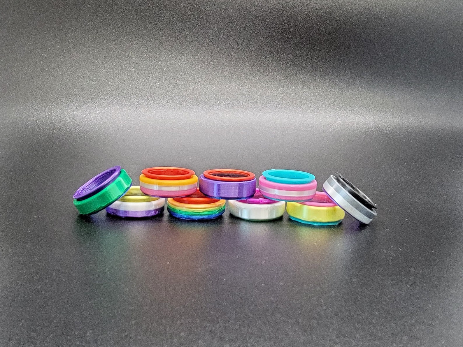 LGBTQ Fidget Rings Pride Flag Fidget Rings Pride Month LGBTQ Flag Ring ...