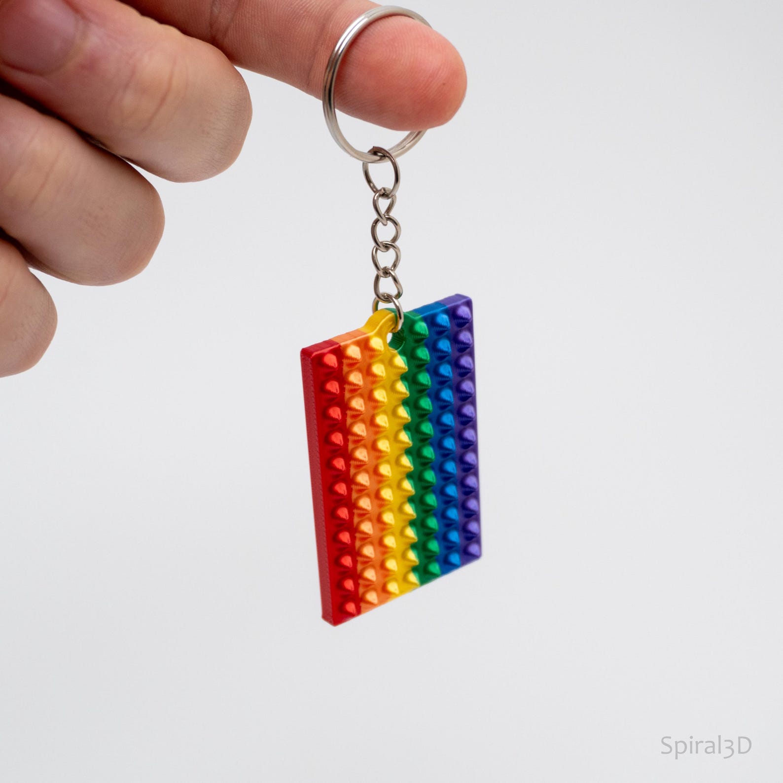 Spiky Pride Flag Pain Stim Keychains, LGBTQ Sensory Fidgets, Gay Pride ...