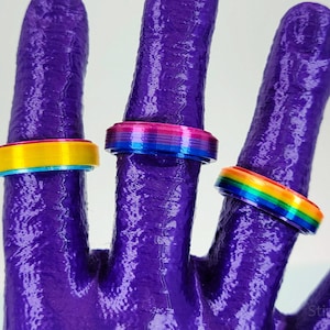 LGBTQ+ Fidget Rings, Pride Flag Fidget Rings, Pride Month, LGBTQ+ Flag ...