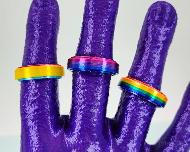 LGBTQ Fidget Rings Pride Flag Fidget Rings Pride Month - Etsy Canada