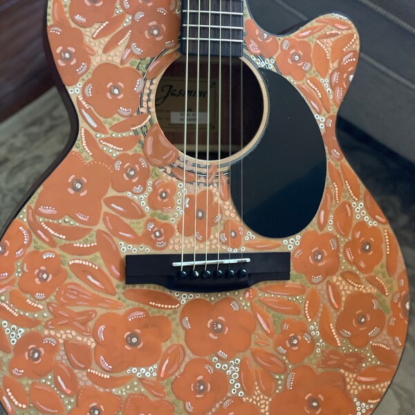 Hand Painted Guitar - Etsy