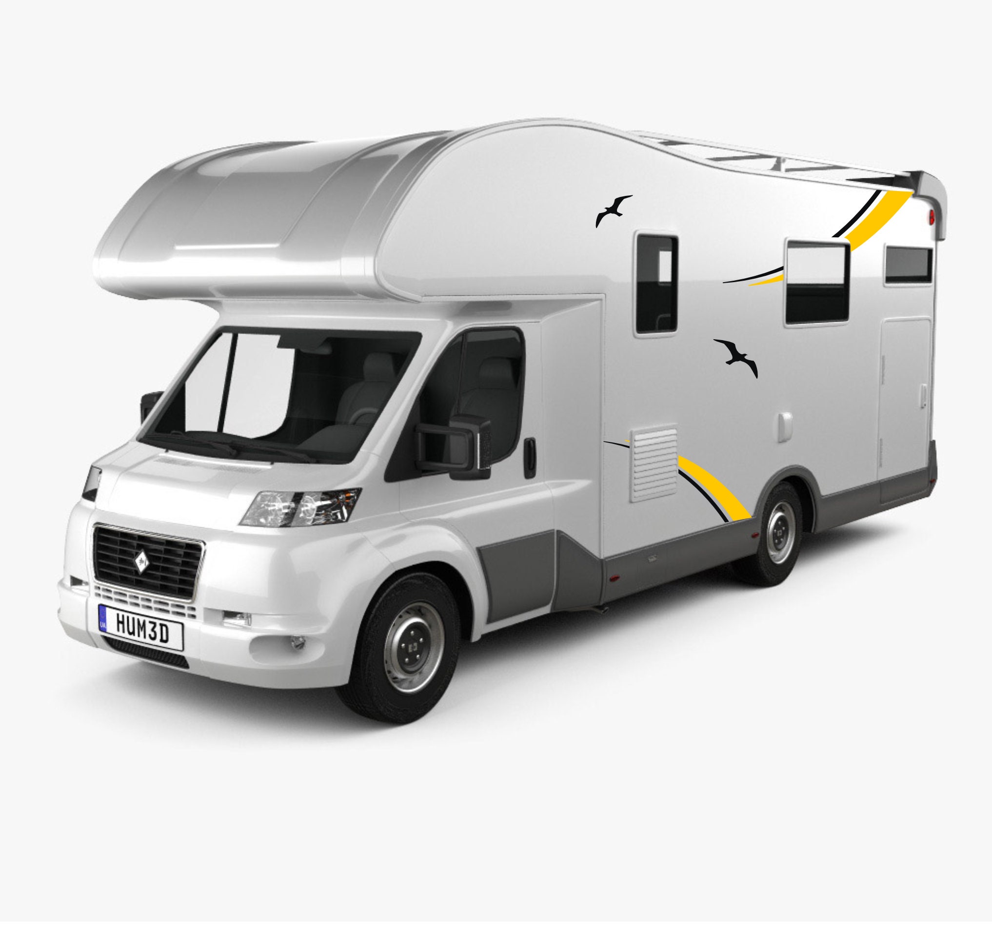 Camper Side Decal Set – Complete Vinyl Kit With Decorative Stripes ...