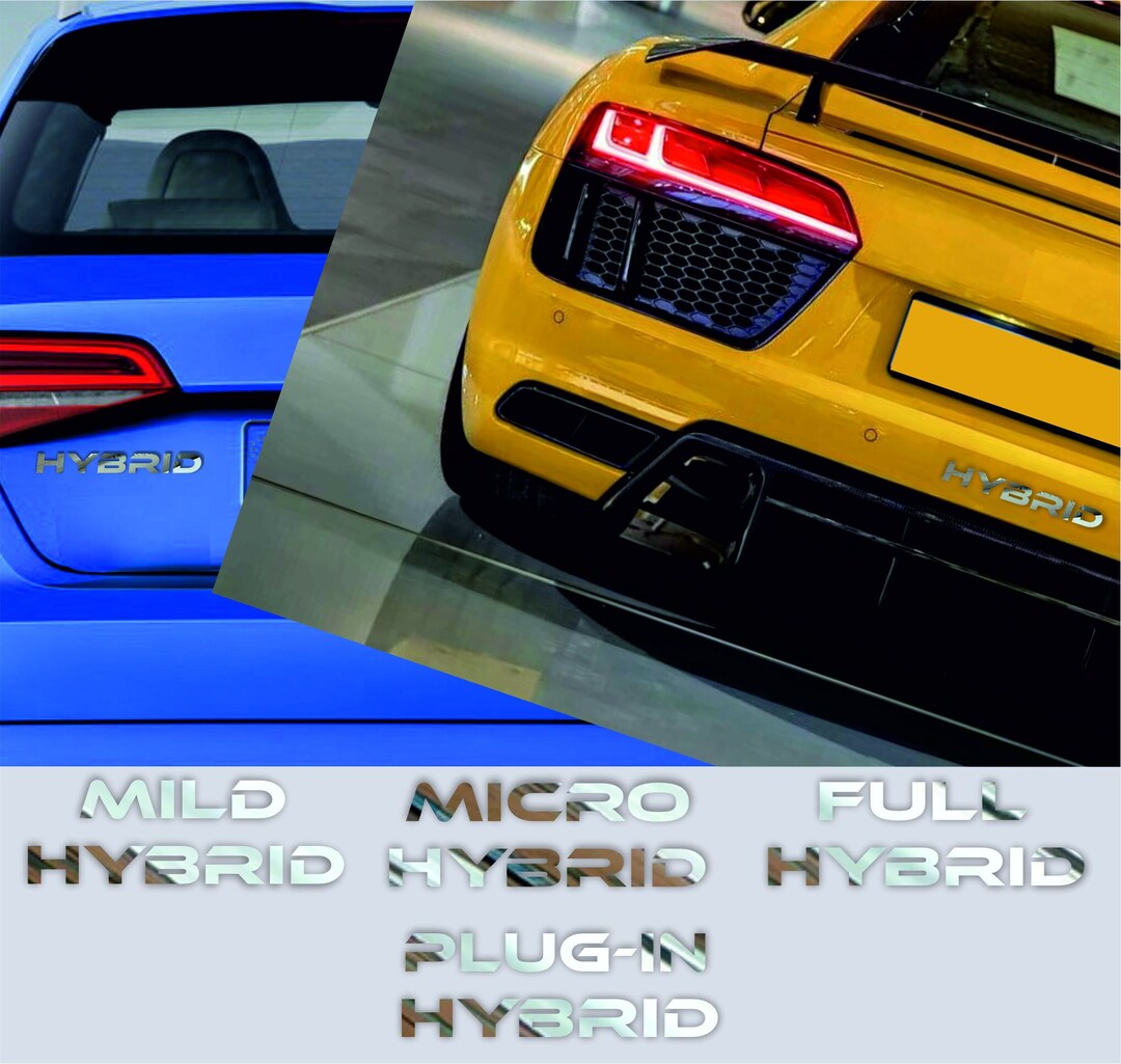 HYBRID Sticker Set PVC Badge Emblem for Hybrid Car Auto Trunk Car Logo ...