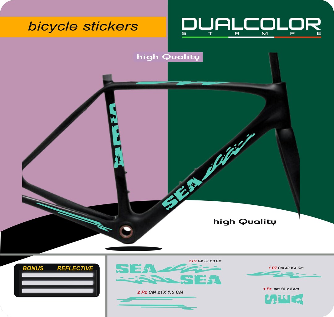 Set of 6 MTB Frame Stickers Bicycle Frame Protection Protective Film ...