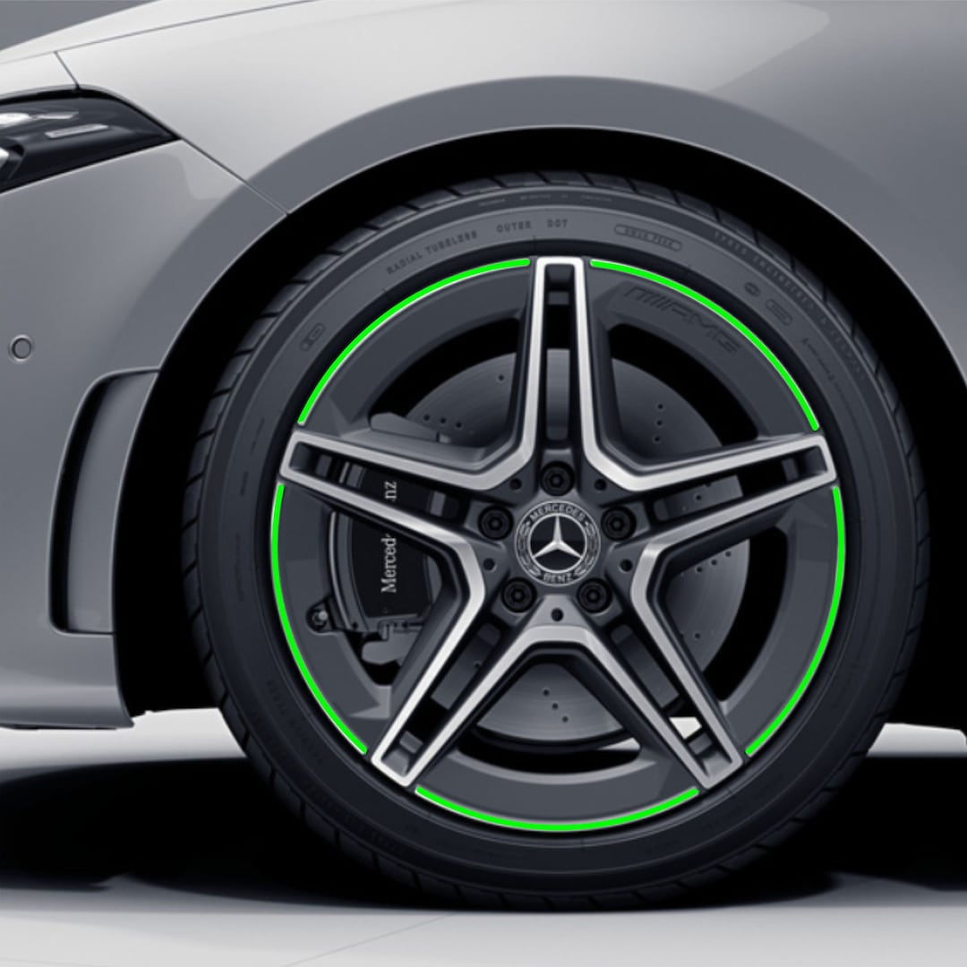 Rim Stripes Stickers Compatible With Mercedes-benz AMG Alloy Wheels 18 ...