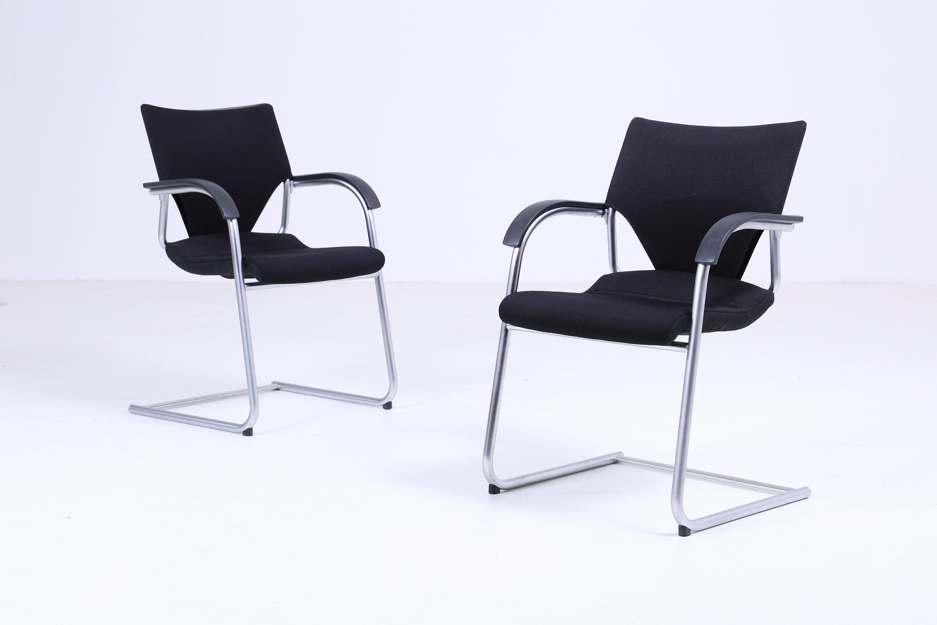 Vintage Wilkhahn Modus 277 71 Cantilever Chair 70s Conference Chairs in Mottled Black Mid Century Office Armchair With Armrest Etsy