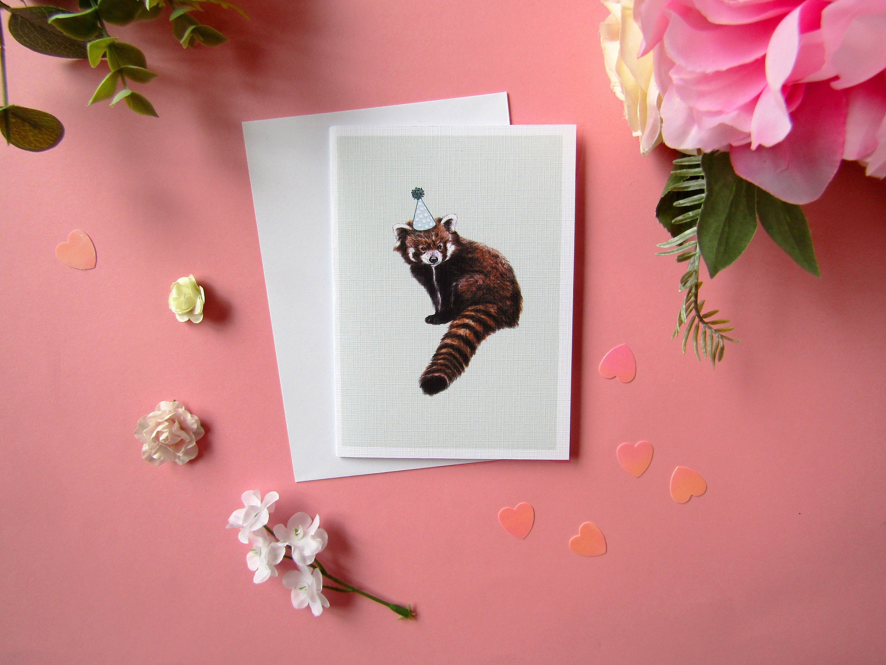 Red Panda Birthday Card Happy Birthday Card Party Animal - Etsy